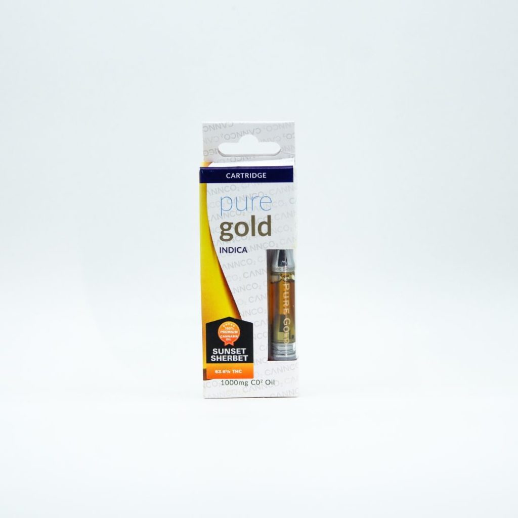 Pure Gold CO2 Cartridge 1 Ml | Shop THC Distillate Vapes